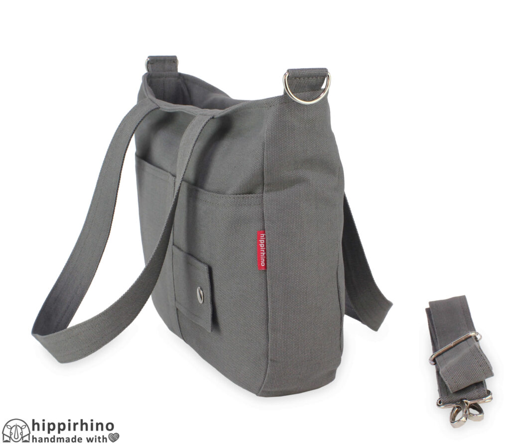 Medium Gray Shoulder Bag Washable Everyday Casual Bag Long Crossbody ...