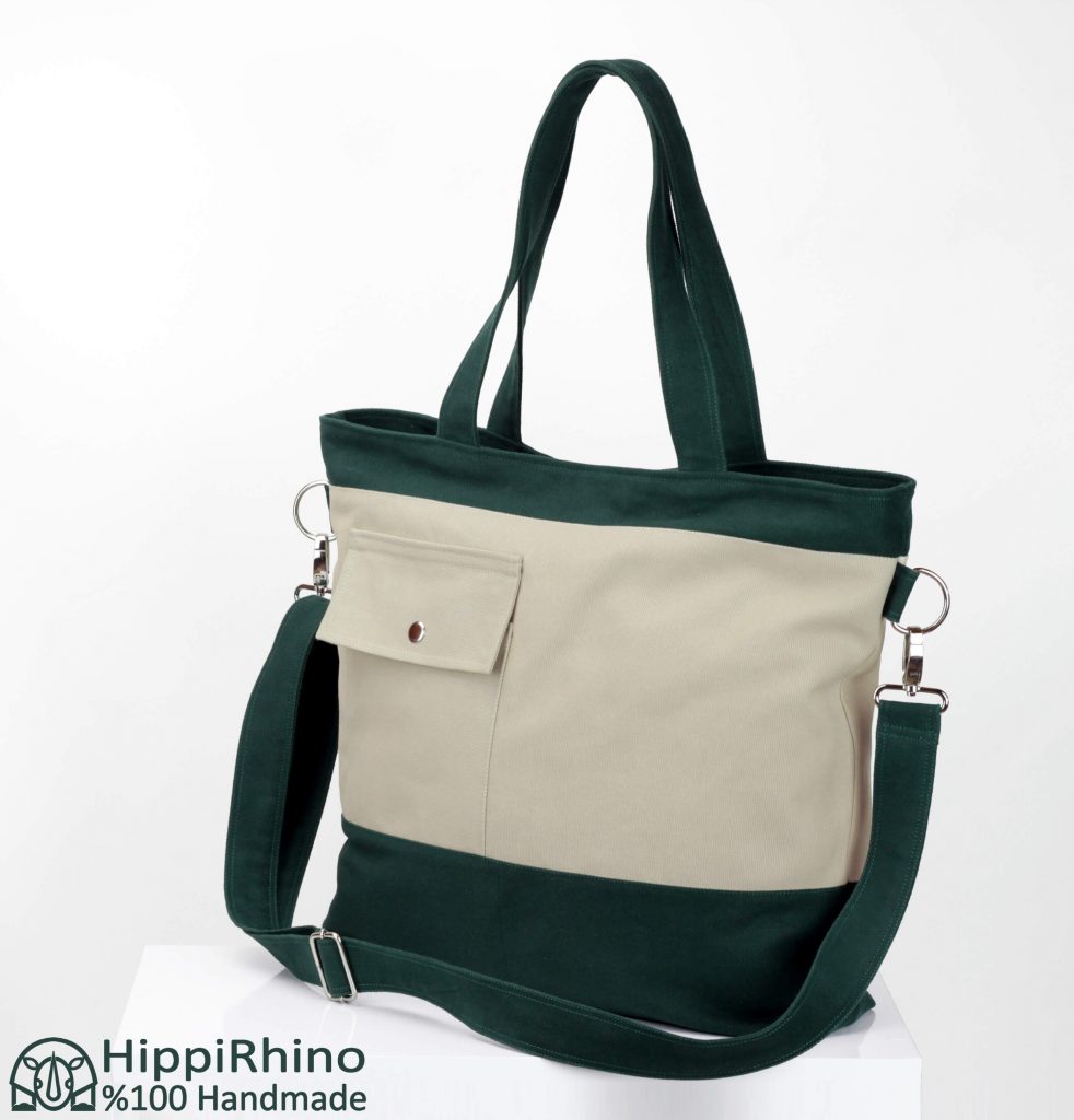 Extra Large Canvas Tote Bag Two Color Tote Shopping Bag Unique Gift