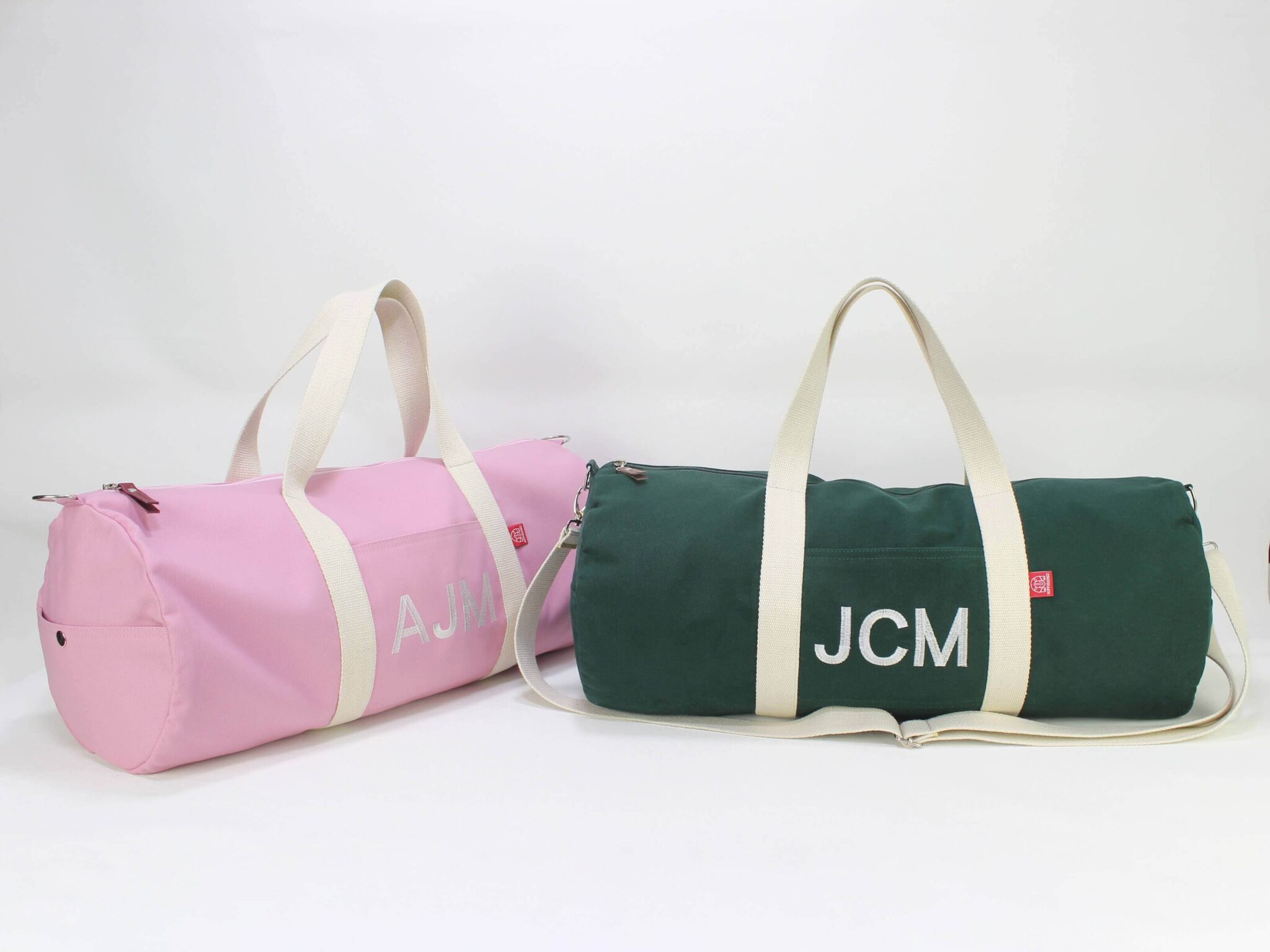 Pink Personalized Duffle Bag Embroidered Monogrammed Custom Gym Sport Bag
